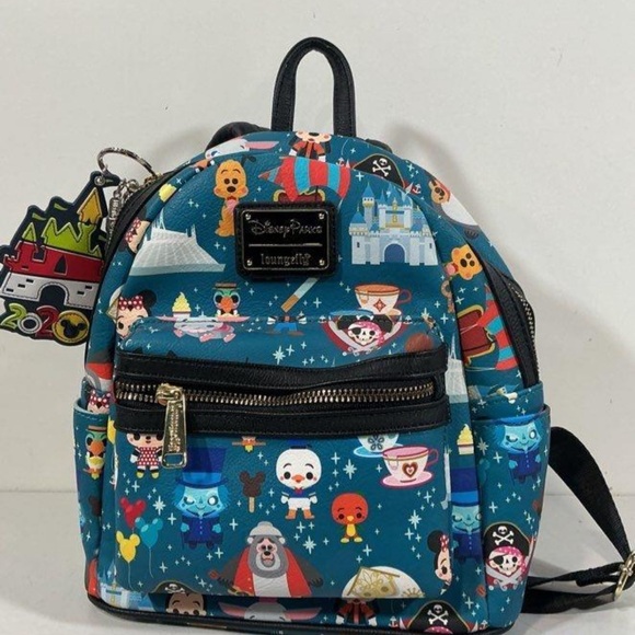 Loungefly | Accessories | Loungefly X Disney Kids Chibi Backpack Blue ...